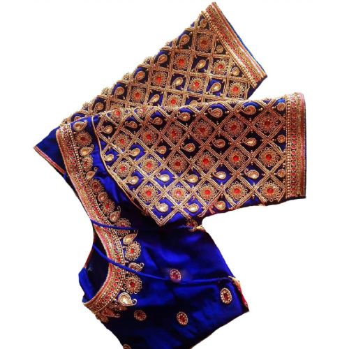 Dark Blue Maggam Work Blouse